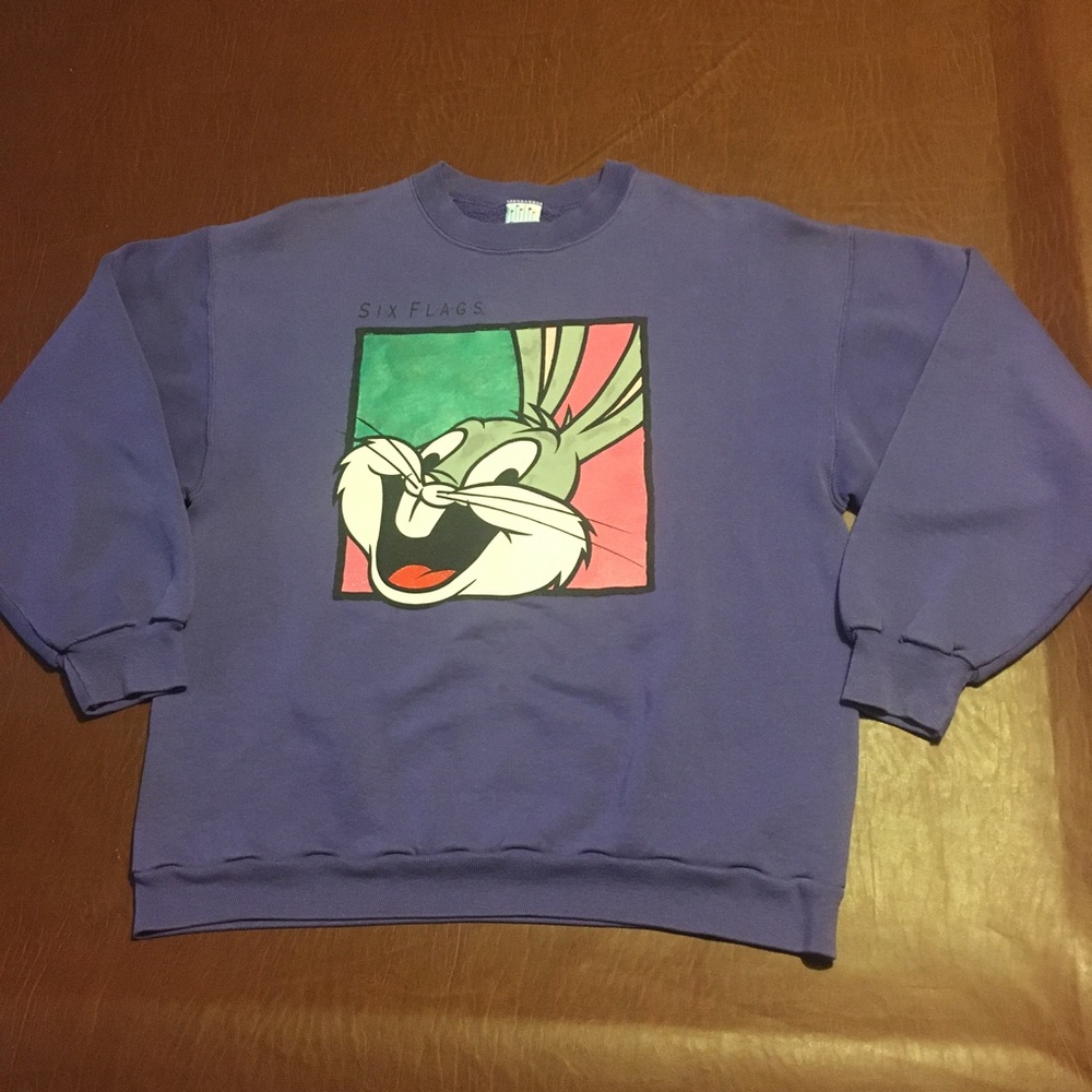 Vtg 1993 Six Flags Bugs Bunny Crewneck - Gem